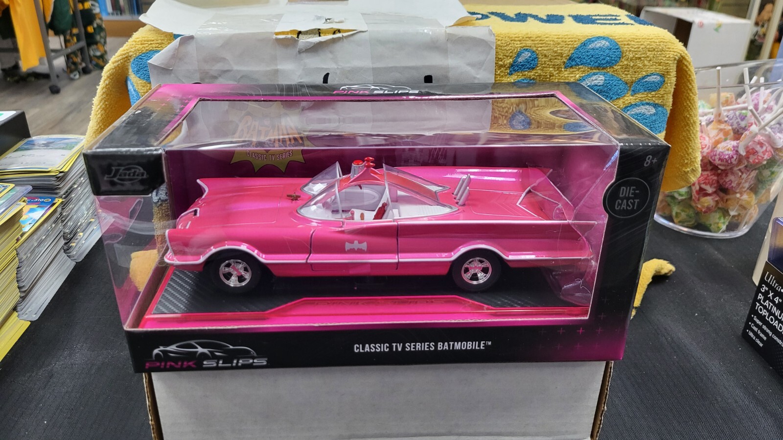 NIB 2024 BATMOBILE CLASSIC TV SERIES PINK SLIPS SERIES JADA TOYS CAR 1/ ...