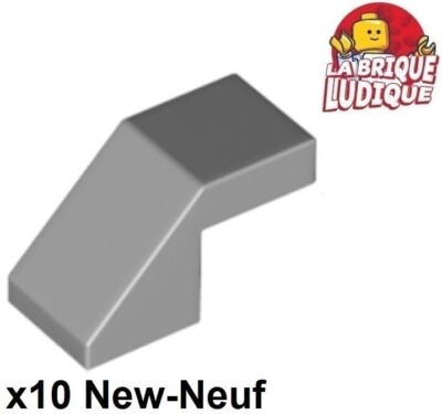 Lego 10x slope pente incliné 45 1x2 cutout roof toit gris/light b gray ...
