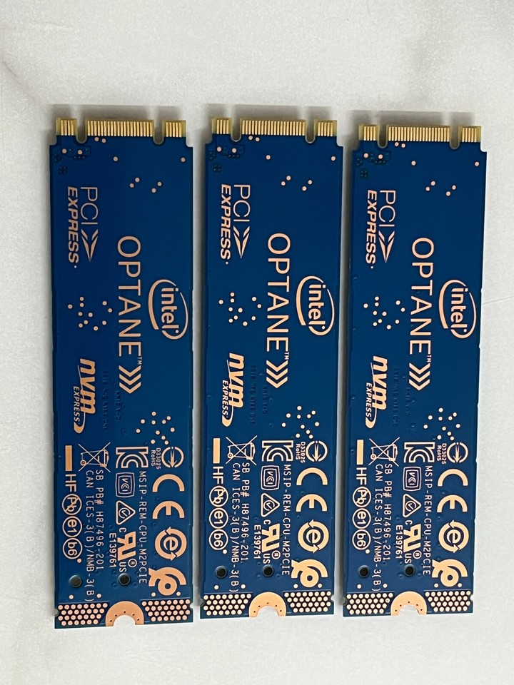 3 pcs Intel Optane Memory M10 SSD M.2 2280 16GB MEMPEK1J016GAL PCIe3.0 ...