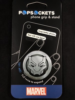 AUTHENTIC PopSockets Universal Phone Holder Marvel Black Panther Pop ...