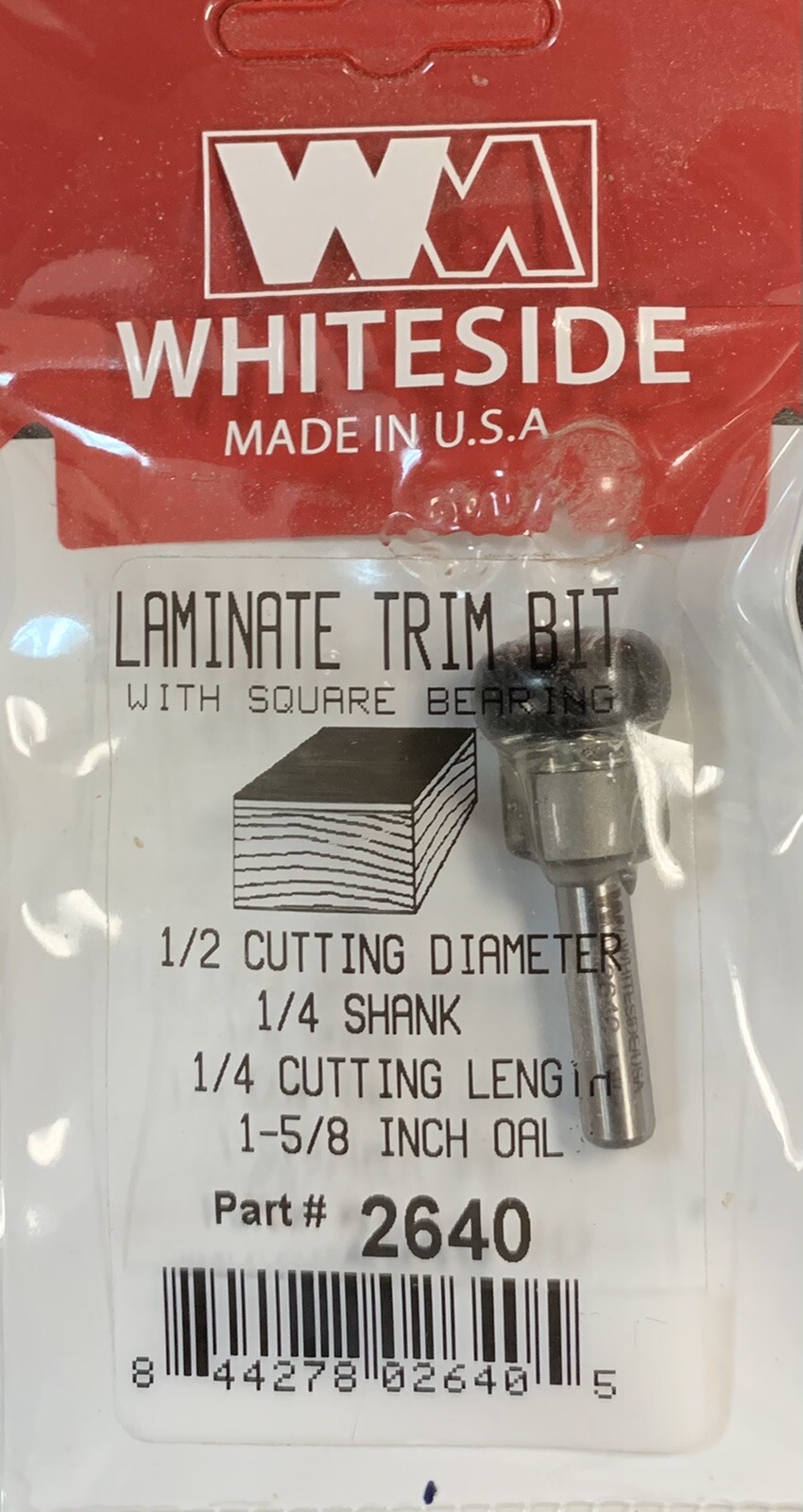 Whiteside Router Bits 2640 Laminate Trim Bit With Square Bearing for ...