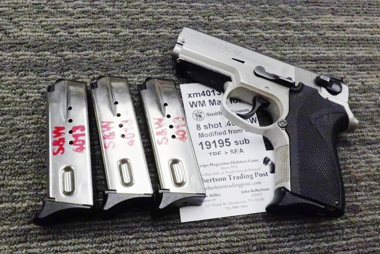 Top quality .40 S&W 8 shot Magazine fits Smith & Wesson 4013 TSW 3 ship ...