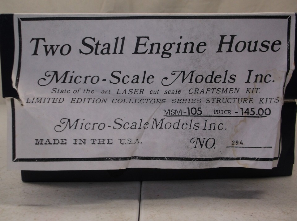 HO gauge Micro-Scale Models two stall engine house in original boxes ...