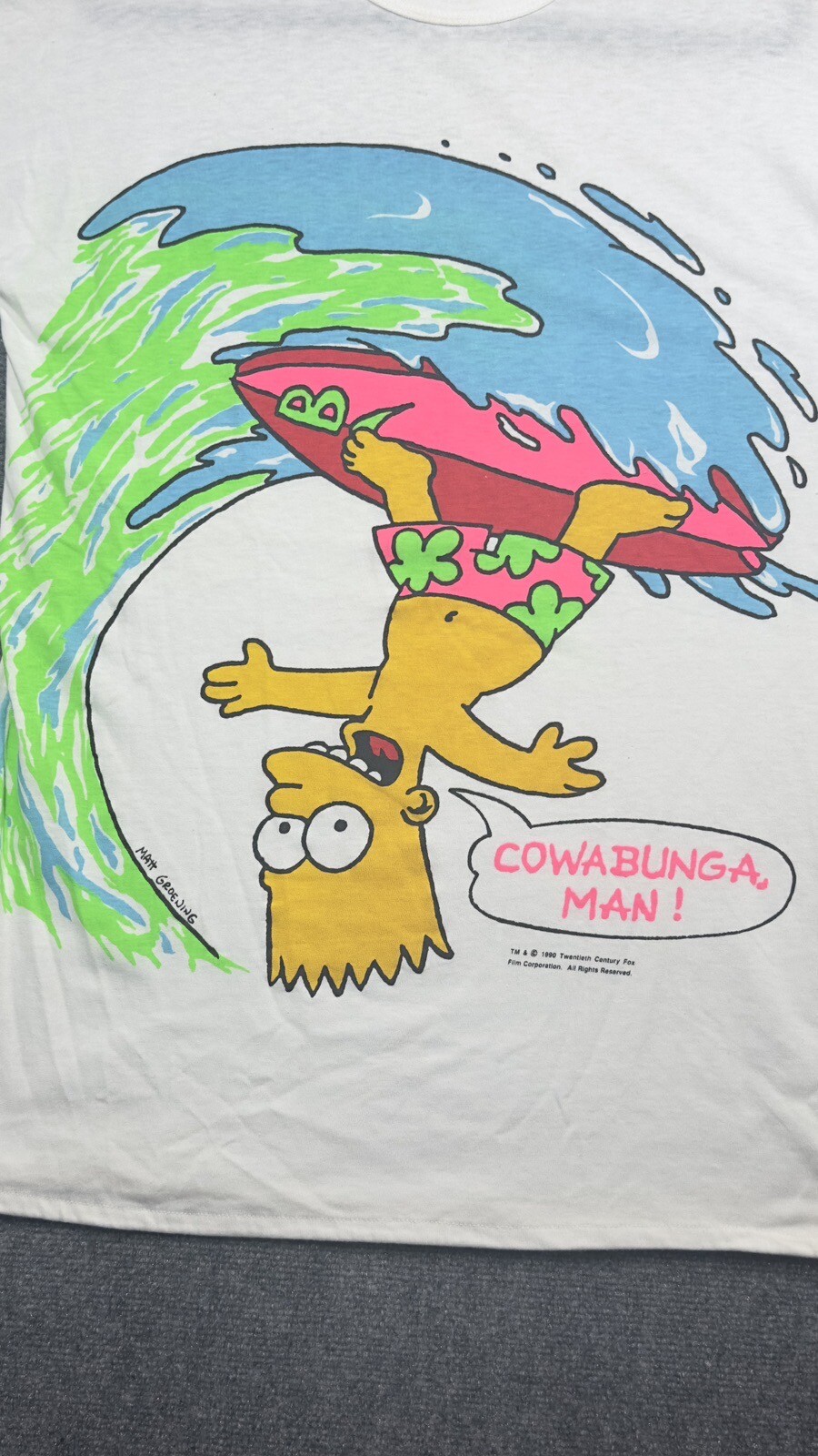 Vintage The Simpsons Bart Cowabunga Man Single Stich … - Gem