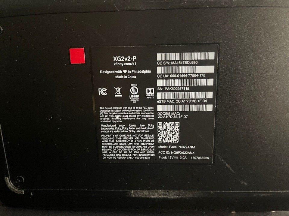 XFINITY XG2v2-P MODEL PX022ANM HD TV CABLE BOX With voice remote | eBay