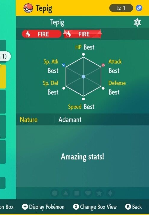 Non-Shiny Tepig 6IV Lv. 1 Adamant Thick Fat Ability Pokemon Scarlet ...