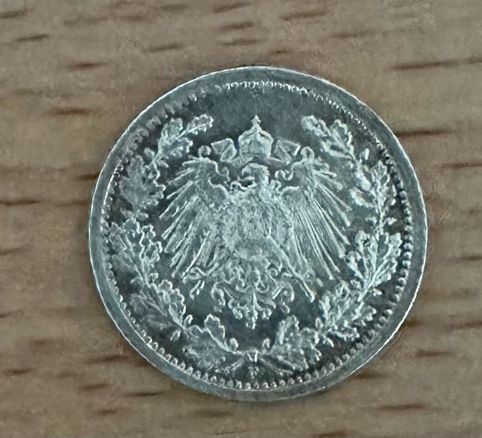 Germany 1918-F silver half mark | eBay