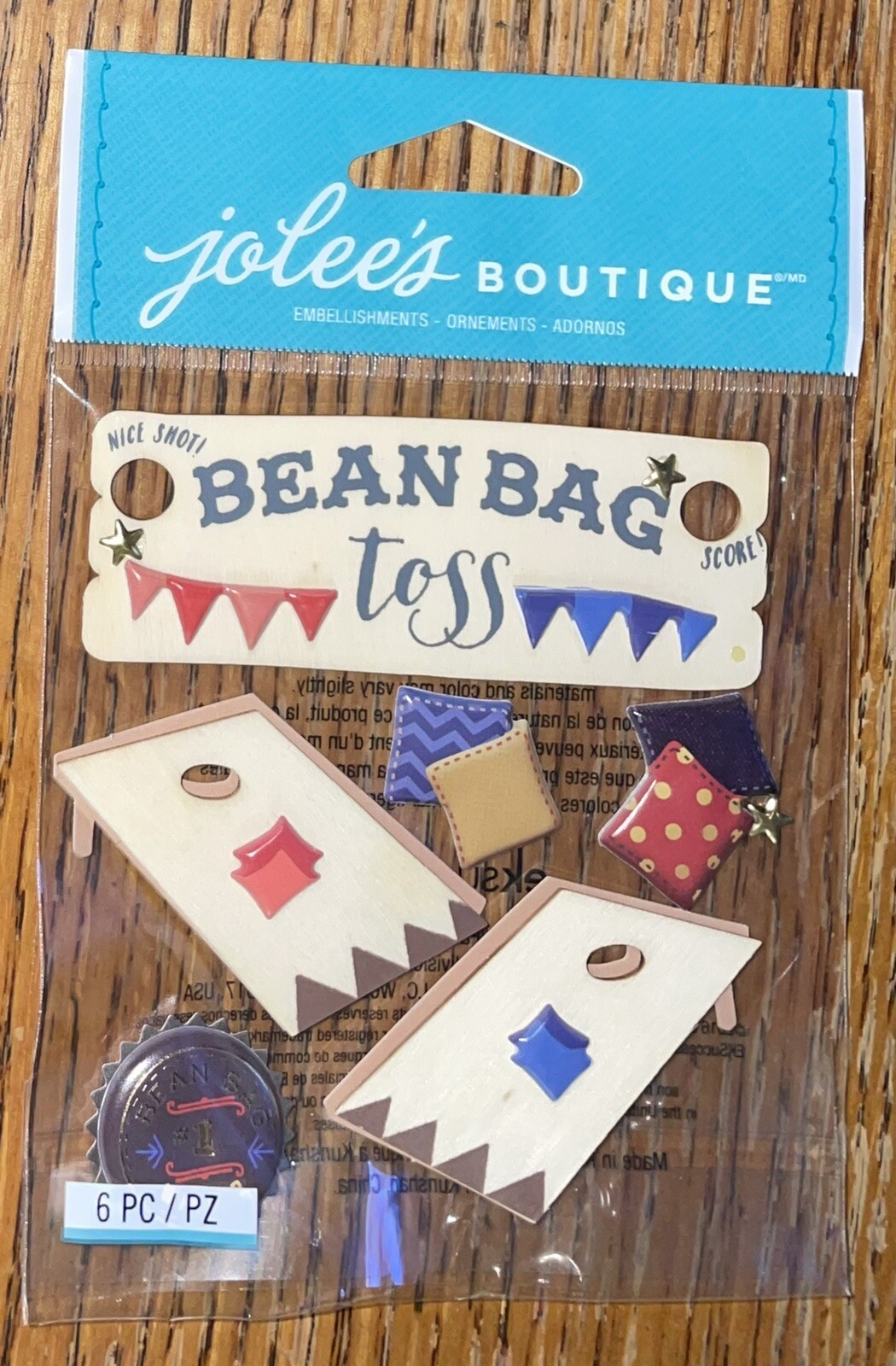 Jolees Bean Bag Toss Game Title Boards #1 Winner Cornhole 3D Scrapbook ...