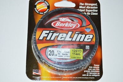 berkley fireline braid braided superline 20lb 125yds flame green ...