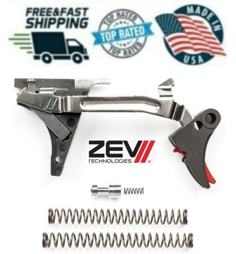 ZEV TECH FULCRUM ADJUSTABLE TRIGGER KIT FOR GLOCKK GEN 1-3 17 19 26 34 ...