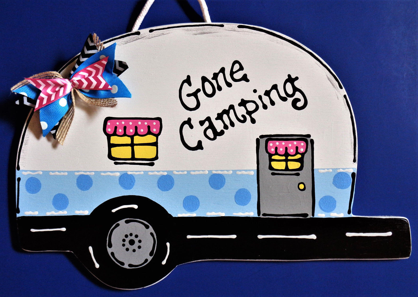 CAMPER Gone Camping SIGN Campsite Trailer Camp Lodge Cabin Tent Wood ...