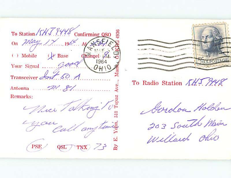 comic - QSL CB HAM RADIO CARD Mansfield Ohio OH : make an offer t8905 ...