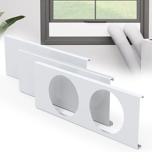 Dual Hose Portable Air Conditioner Window Kit, 5.9" Diameter Portable ...