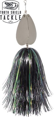 Tooth Shield Tackle 310 Musky Bucktail Muskie Inline Spinner (Black ...