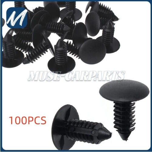 100Pcs For Car Fender Auto Bumper Clips Fastener Hole Push Pin Plastic ...
