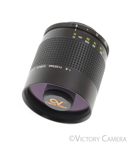 ClearView 500mm f8 Multi-Coated Mirror Lens w/ Aperture Ring for M42 ...