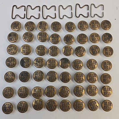 Vintage Lot Of 56 Blue Bell Buttons Deadstock Overalls Denim Workwear ...