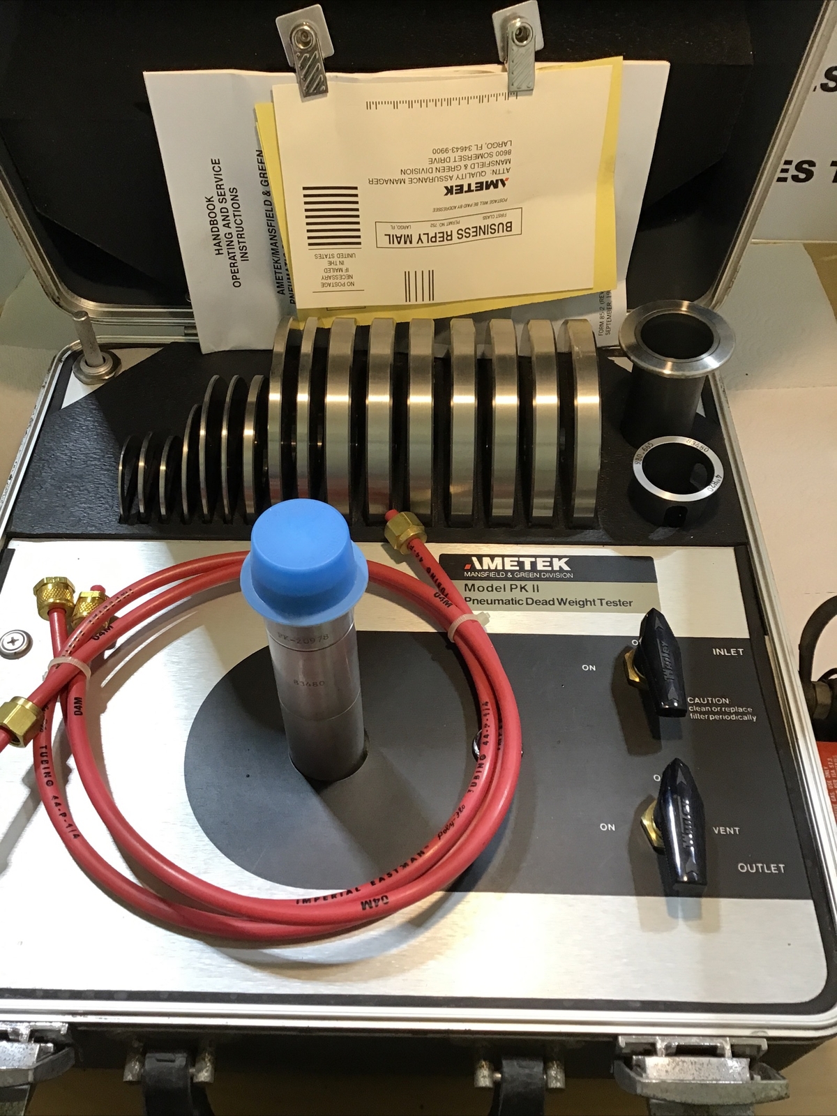 AMETEK Pk2 Pneumatic Deadweight Tester PK II for sale online | eBay