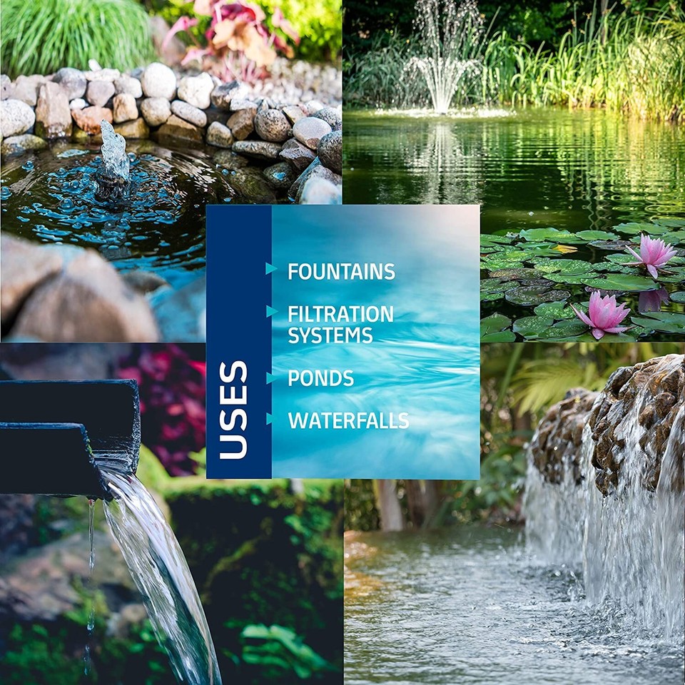 Alpine Cyclone Pump 8000 GPH for Fountains Waterfalls and Ponds 33 ...