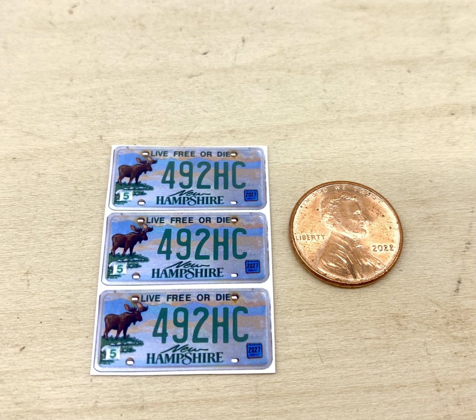 1/10 scale New Hampshire Moose license plate decals for your r/c car or ...