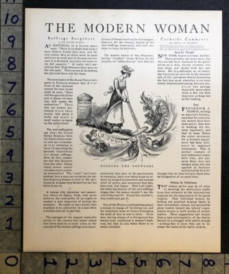 1913 WOMAN SUFFRAGE VOTE FEMINIST EQUAL POLITICAL LOU ROGERS ART PRINT ...