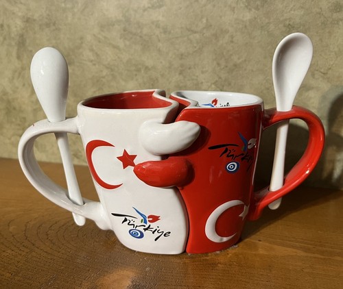Rare - KARADUMAN HEDIYELIK - Türkiye Turkey Turkish HUGGING Mug & Spoon ...
