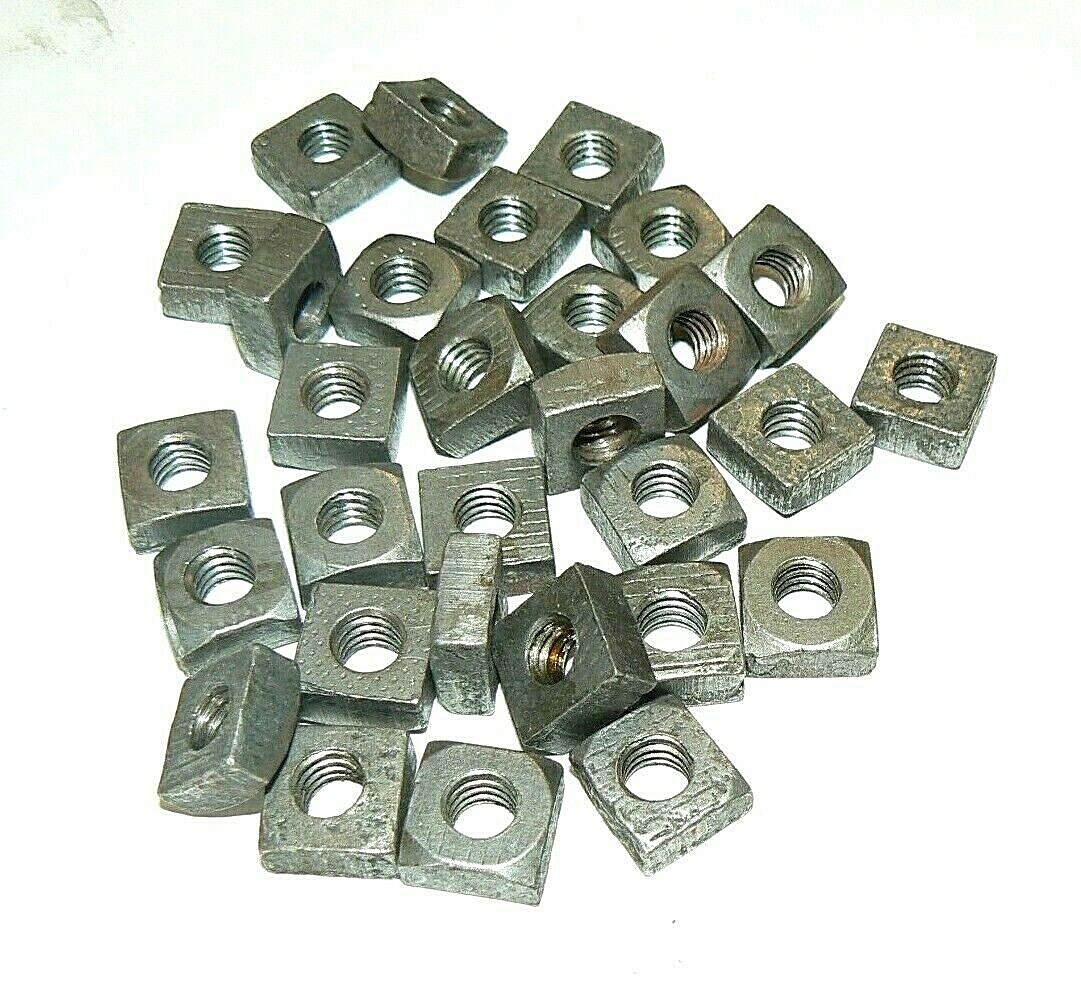 5/16"-18 Square Nuts (Semi-Finished)-Coarse Thread- Plain Finish-Lot of ...