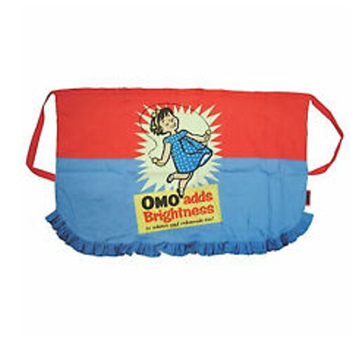 NEW OMO ADDS BRIGHTNESS FRILLY PINNY APRON 100% COTTON SHABBY CHIC ...