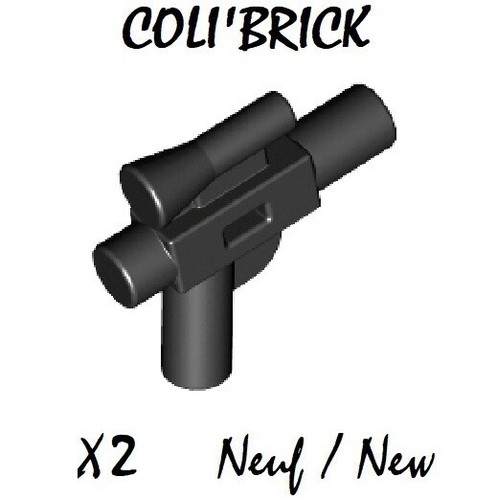 LEGO 92738 - 2x Laser Guns Minifig Weapon Gun Blaster Small SW Black ...