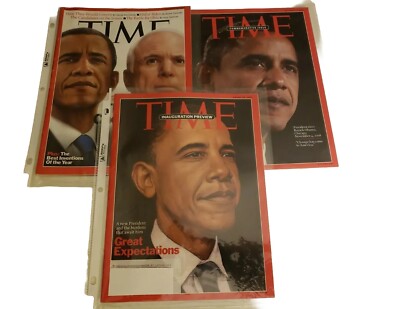 TIME Magazine Barack Obama 11/17/2008 11/17/2008 1/26/2009 John McCain ...
