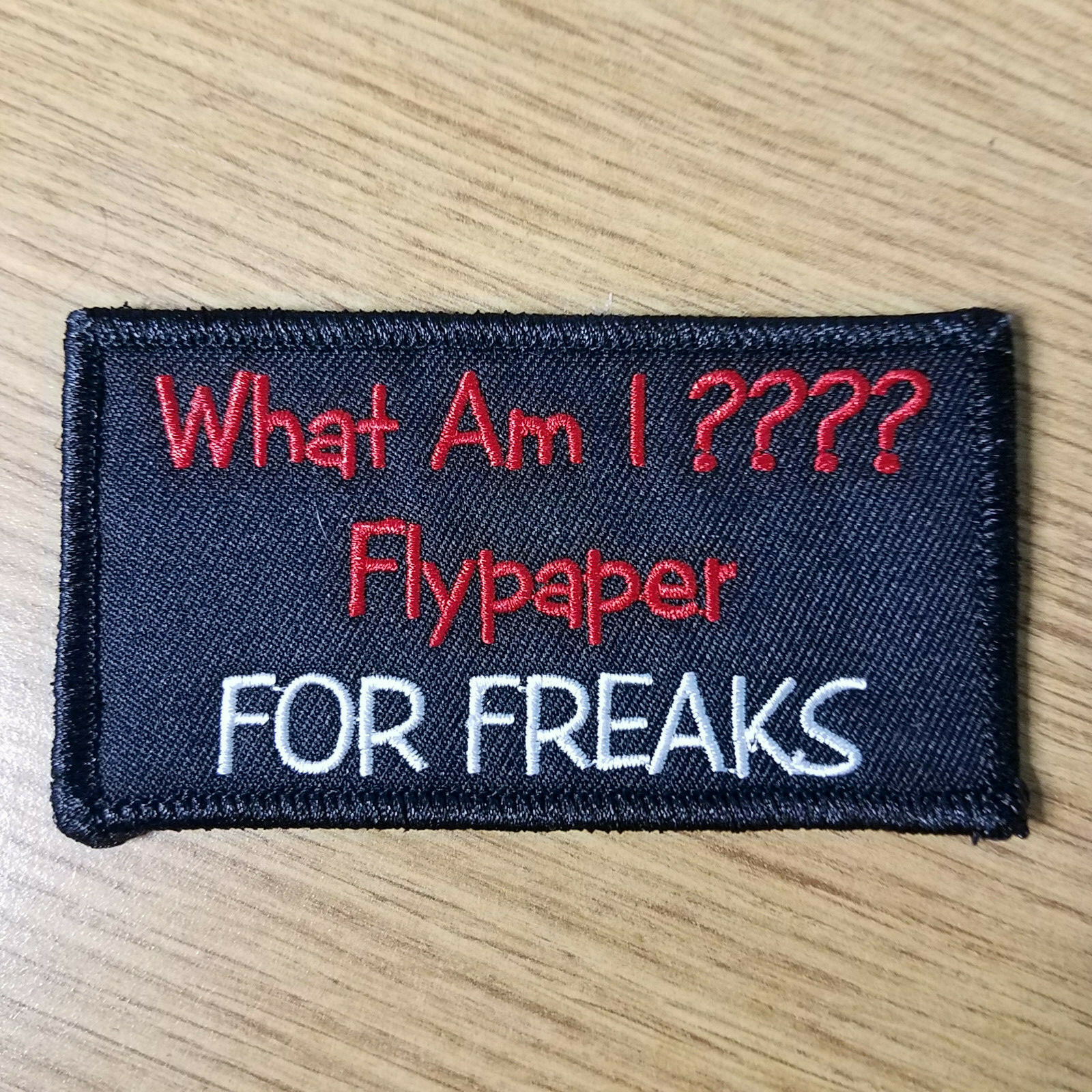 What Am I ???? Flypaper FOR FREAKS Patch 3 1/2 inches wide | eBay