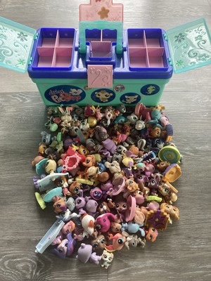 Hasbro Littlest Pet Shop LPS Tacklebox w/Latch Dividers 110+ Asst Pets ...