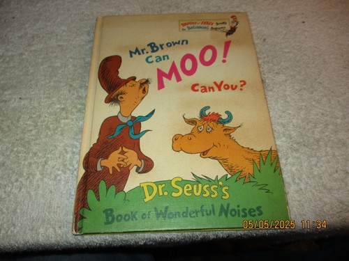 Mr. Brown Can Moo! Can You? Dr. Seuss 1st Ed. 1970 HC "Non Glossy Cover ...