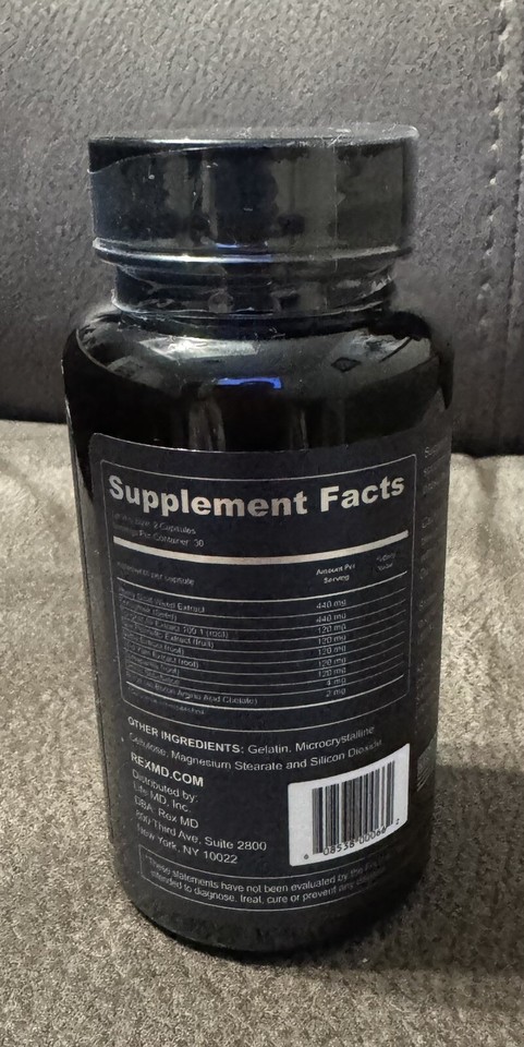 Rex MD testosterone support dietary supplement 60 capsules FREE ...