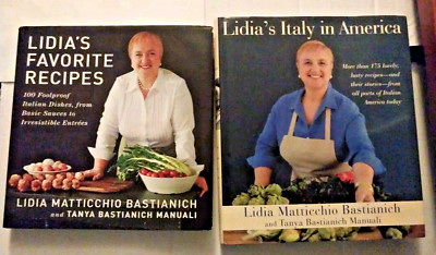 Lot 2 Lidia Bastianich Cookbooks Lidia's Italy Favorite 275 Italian ...