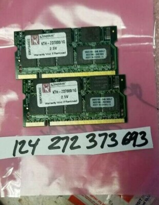 2GB KIT 2X 1GB DDR1 2.5VOLT DDR PC2700 333 200PIN NON-ECC 16CHIPS ...
