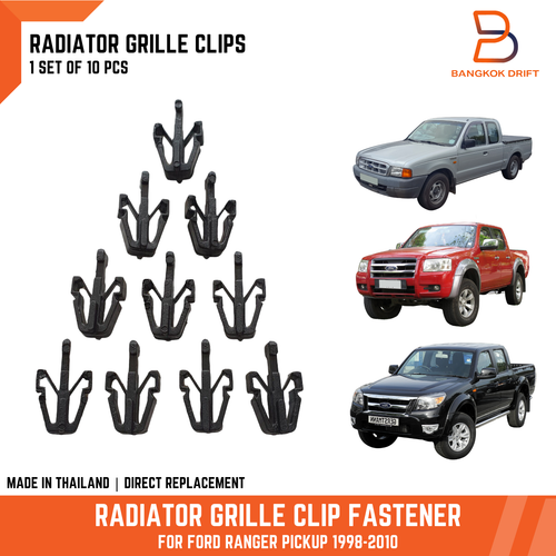 10 x Front Grille Clip Fastener For Ford Ranger Pickup Ute PE PJ PK ...