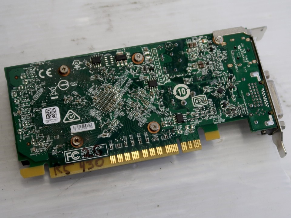 AMD Radeon R5 430, 2GB GDDR5, DVI, DISPLAY PORT, LOW PROFILE, 00F8PX ...