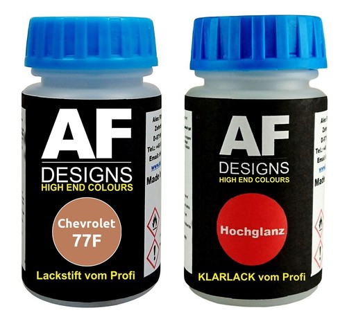 Lackstift für Chevrolet 77F Cyber Orange Metallic + Klarlack je 50ml ...
