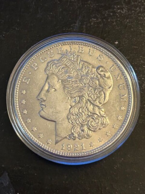 1921-D AU/BU Morgan Silver Dollar, 90% Silver, Only Year Morgan From ...