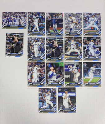 Dodgers WS Champs 2024 Topps NOW 15 Card WS Set + Bonus Max Muncy White ...