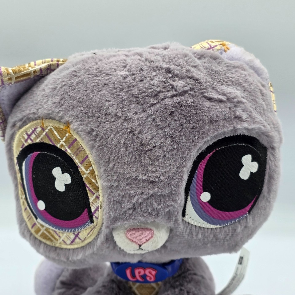 RARE 2007 Littlest Pet Shop LPS VIP Gray Kitty Cat Plush Toy Hasbro | eBay