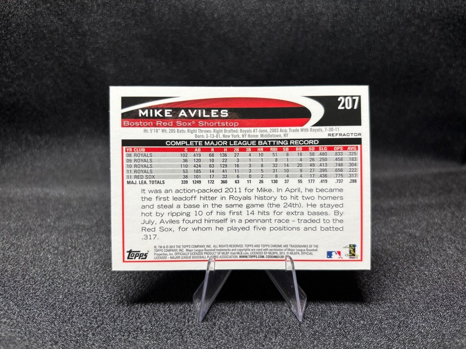 2012 Topps Chrome - X-Fractor #207 Mike Aviles | eBay