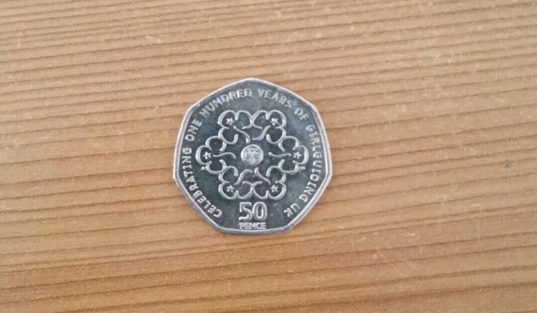 2010 50P COIN RARE GIRL GUIDING UK 100TH Girlguiding FIFTY PENCE. No ...