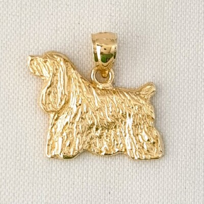 14k Yellow Gold Cocker Spaniel Dog Pendant / Charm, Made in USA | eBay