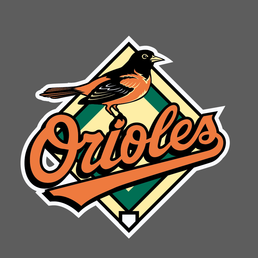 Baltimore Orioles Vintage Logo 1999 - 2008 Vinyl Wall Decal | eBay