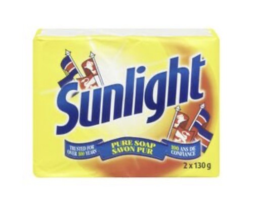 SUNLIGHT "Pure Soap" Laundry Detergent Hand Washing Bar 4.5 OZ (130g) 2 ...
