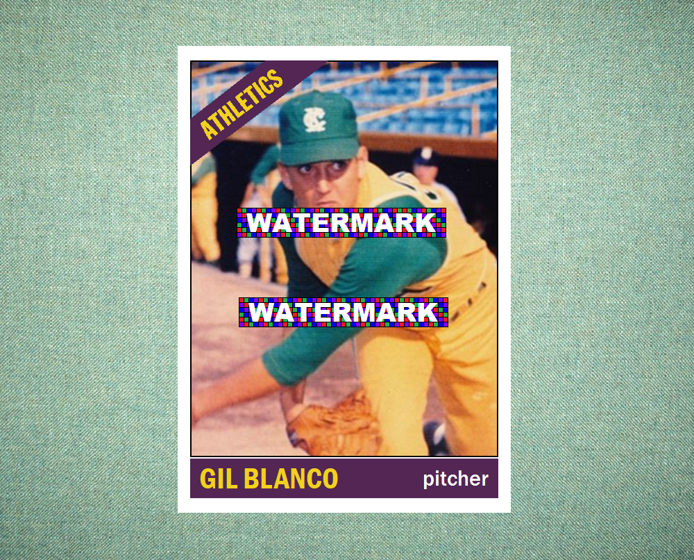 Gil Blanco Kansas City Athletics A's 1966 Style Custom Baseball Art ...