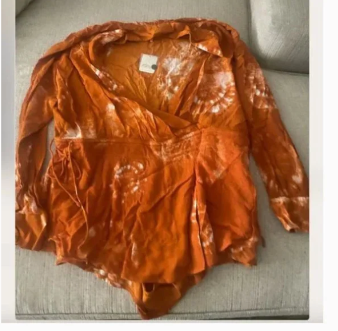 Marla Printed Boho Peasant Hipster Hippie Art Deco Farm Tie V Romper ...