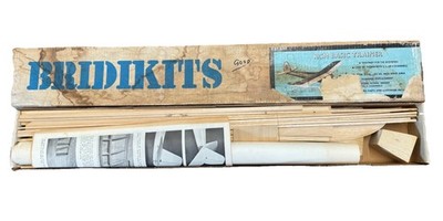 Vintage Bridi RCM Basic Trainer RC Wood Airplane Kit VTG 50” WS Glow | eBay